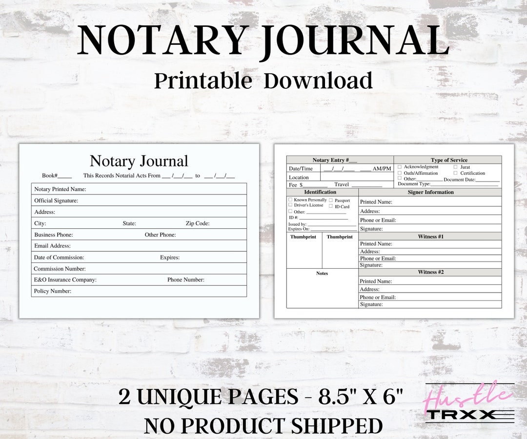 Notary Journal | Notary Public Signing Agent | Notary Supplies ...