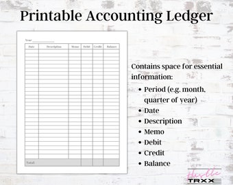 Accounting Ledger Book - Etsy