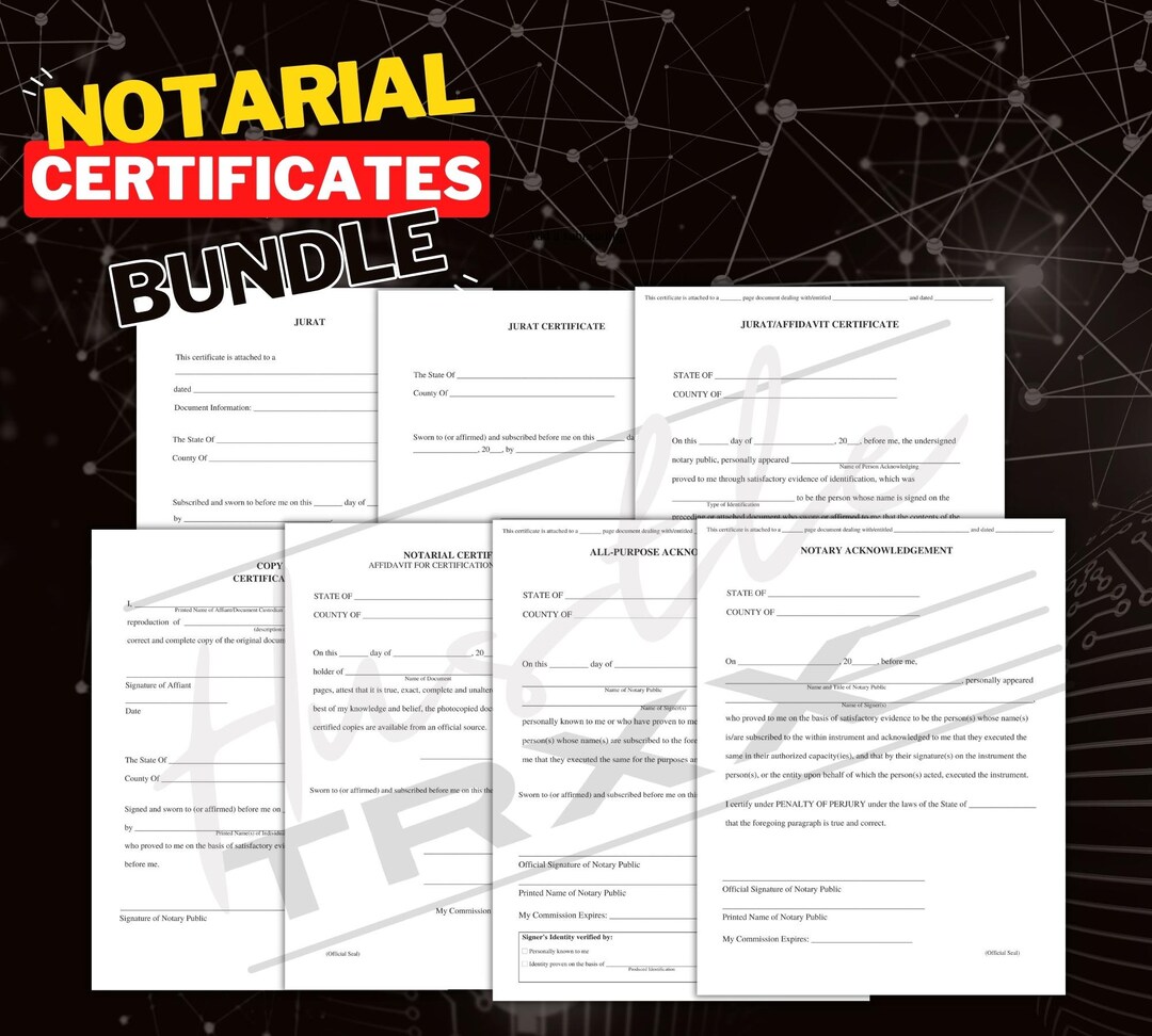 Notarial Certificate | Notary Public Signing Agent | Notary Supplies ...