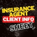 Client Information Sheet | Client Forms | Insurance | Insurance Agent ...