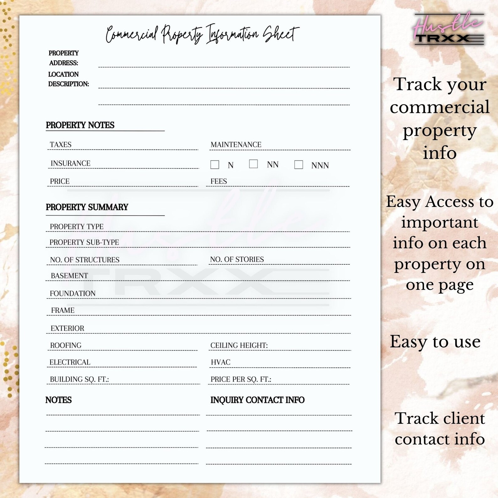 Commercial Property Information Sheet | Real Estate | Real Estate Agent ...