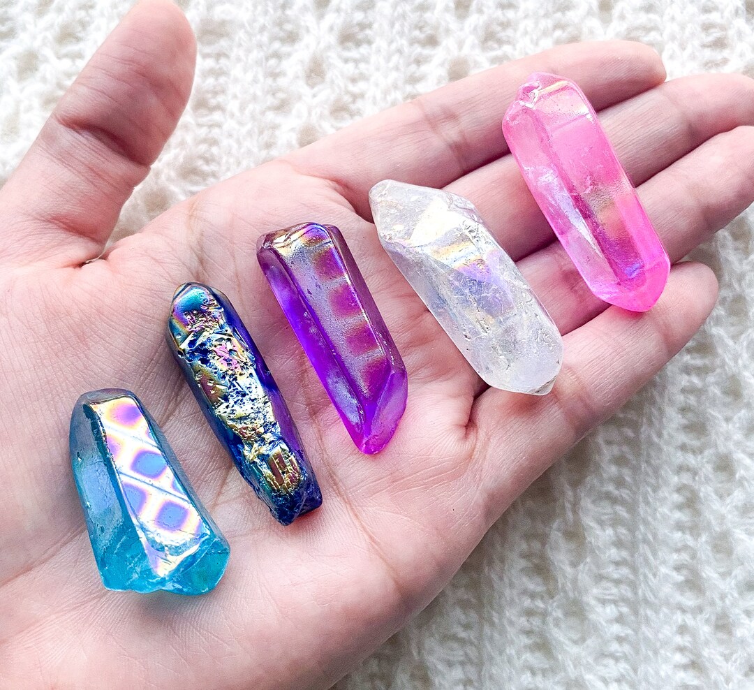 Aura Quartz, Aura Quartz Points, Titanium Aura Quartz, Jelly Aura ...
