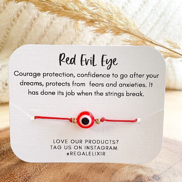 Red Evil Eye Bracelet - Etsy