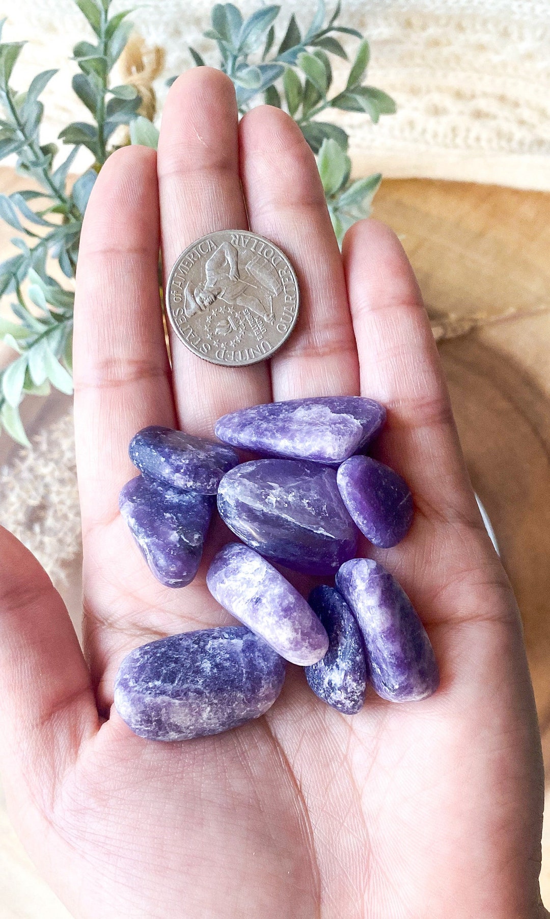 Natural Lepidolite Stone, Tumbled Stone, Healing Stones, Tumbled ...