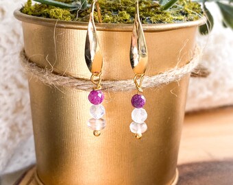 Ruby and Rose Quartz Jewelry - Etsy