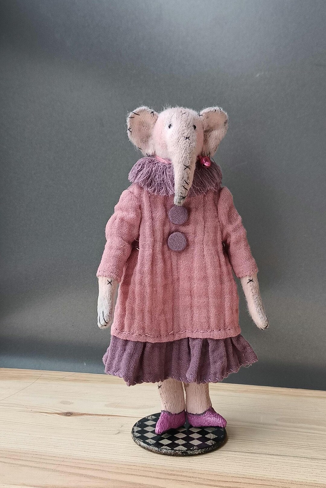 An Elephant Doll in a Vintage, Romantic Style, an Interior Miniature on ...