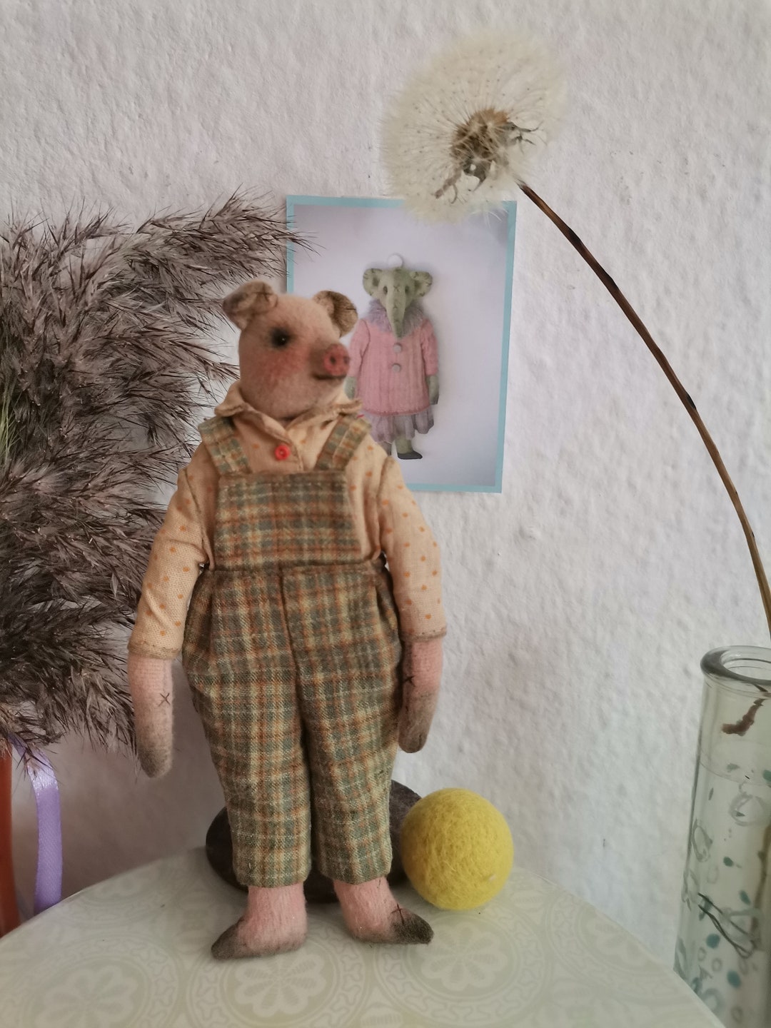 Textile Doll Pig, Teddy Stuffed Animal Doll, Interior Toy, Country ...