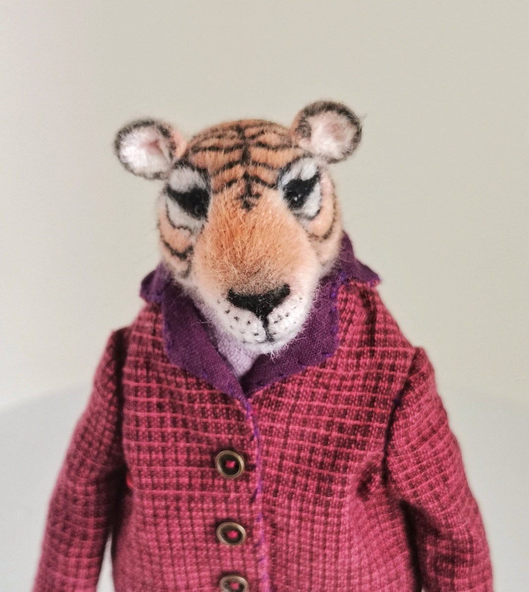 Tiger Textile Doll in Vintage Style, Teddy Doll, OOAK, Interior Toy ...