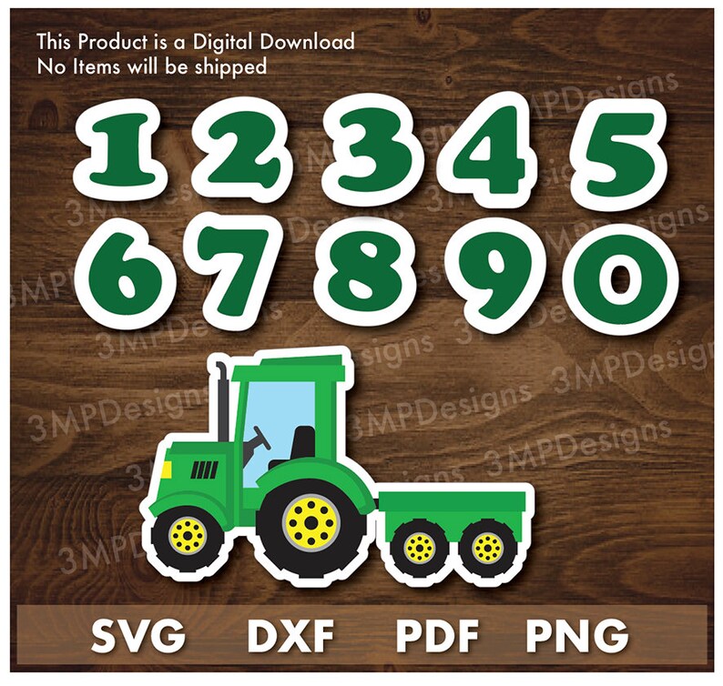 Tractor in SVG, Dxf, PDF & PNG Cut Files Instant Download - Etsy