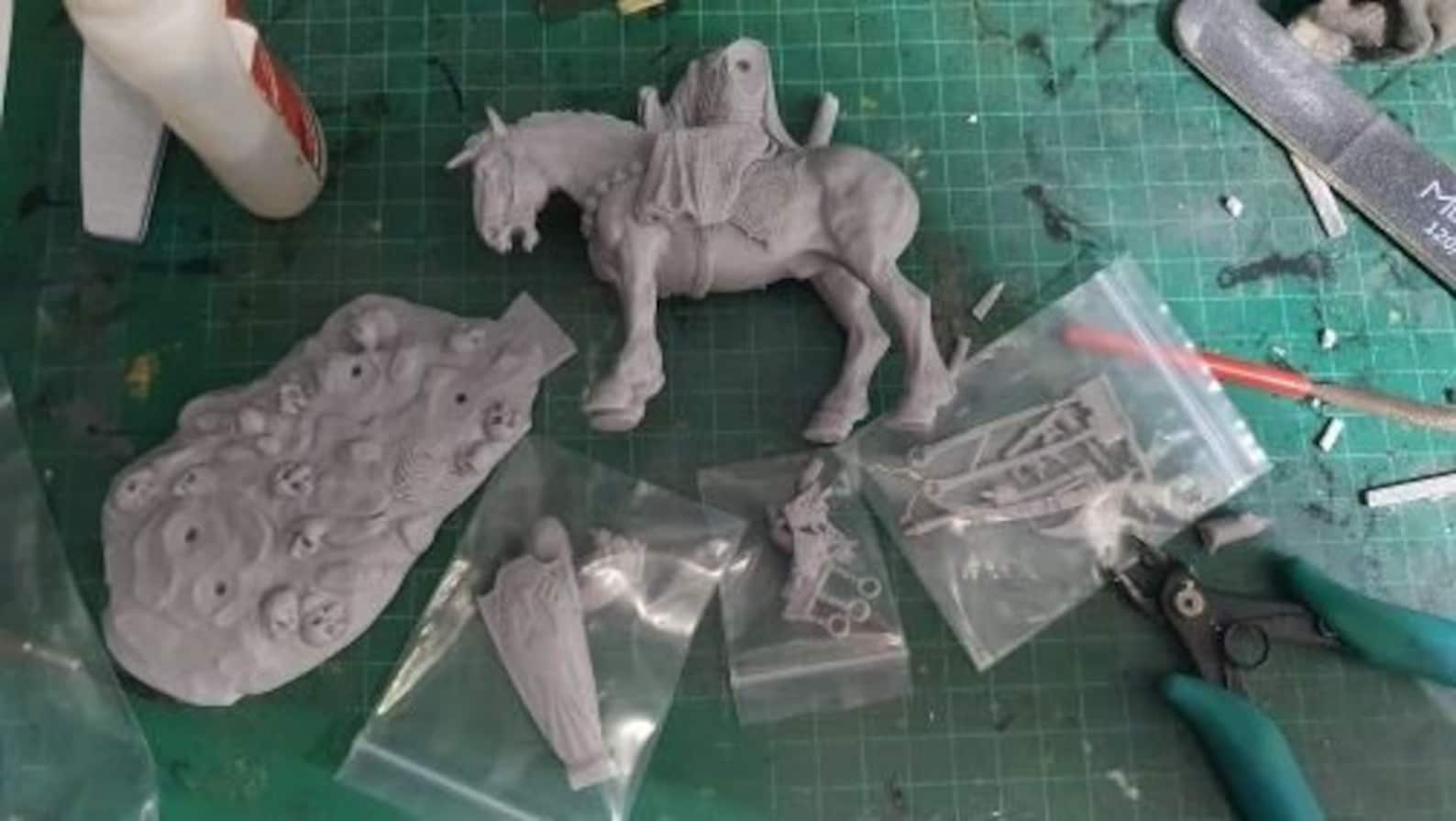 Viking Warrior Resin Model Kit Included Horse Scale 1-24 Not - Etsy