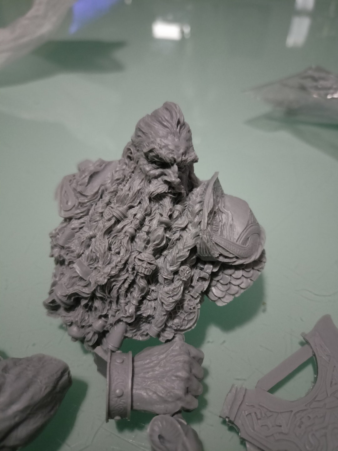 Viking Warrior Resin Model Bust Historical Unpainted Self-assembled ...