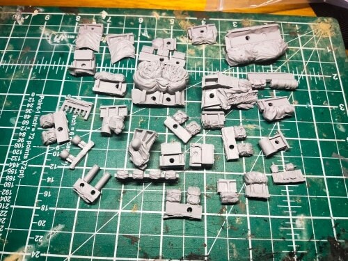 Armored Tank Resin Parts Military Accessories Miniature Model Kit Scale ...