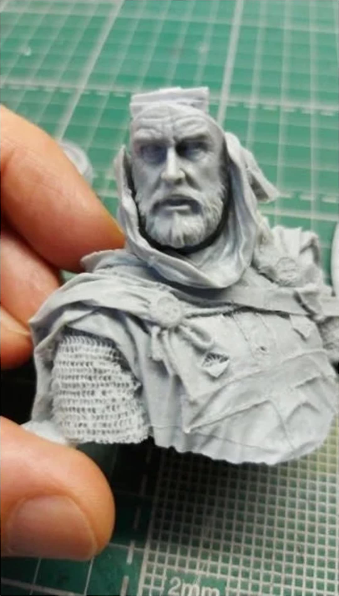 Knight Cross Resin Bust Soldier Figure Miniature Model Kit Scale 1-10 ...