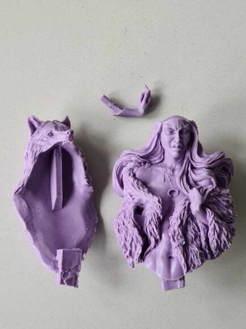 Wolf Female Resin Bust Model Kit Unpainted Warrior Adult - Etsy