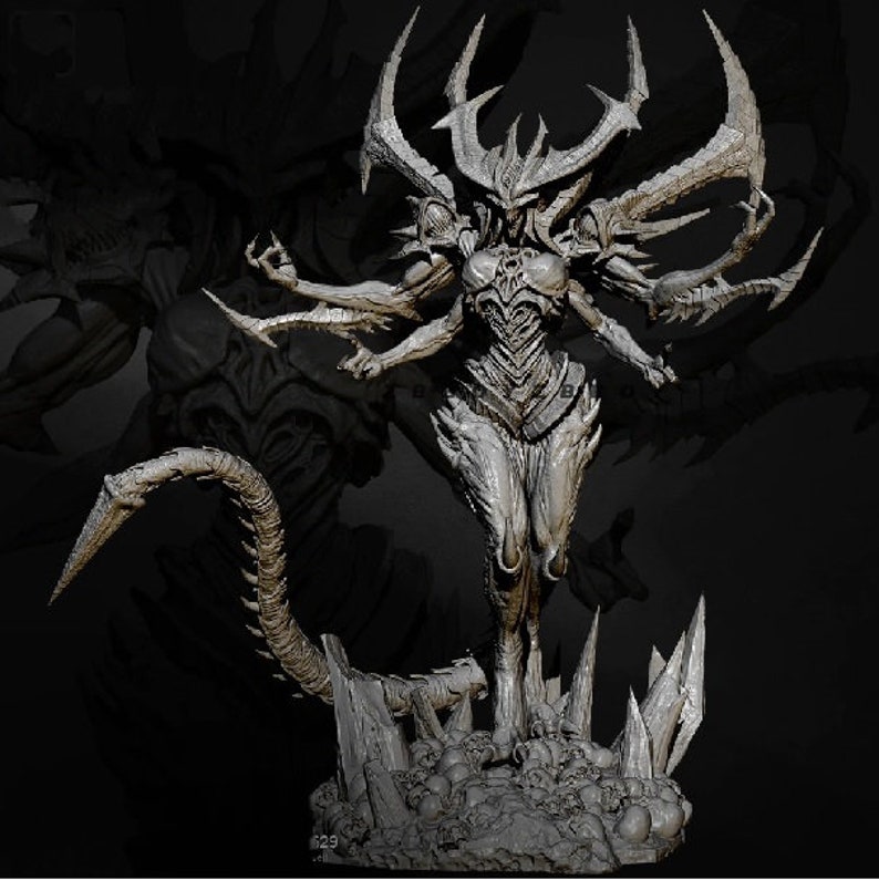 Queen of Hell Figure Fantasy Self-assembled Resin Kit Model - Etsy
