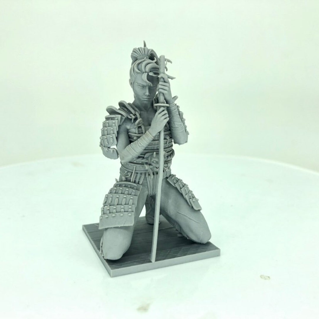 Female Samurai Sit Resin Model Unpainted Adult 1-24 Scale Figure Kit - Etsy