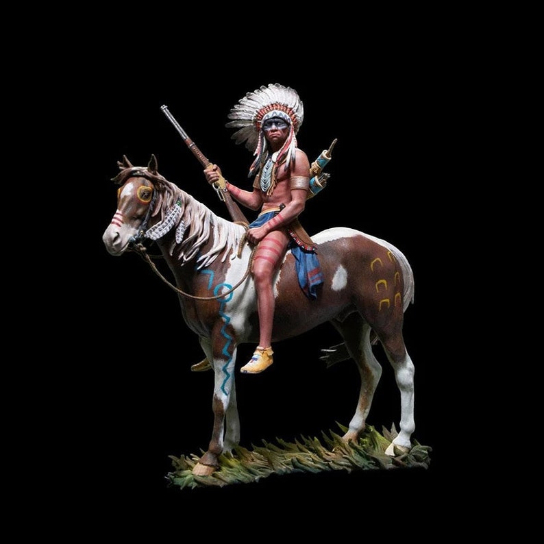 Indene Warrior Resin Model Kit Included Horse Scale 1-18 Not - Etsy