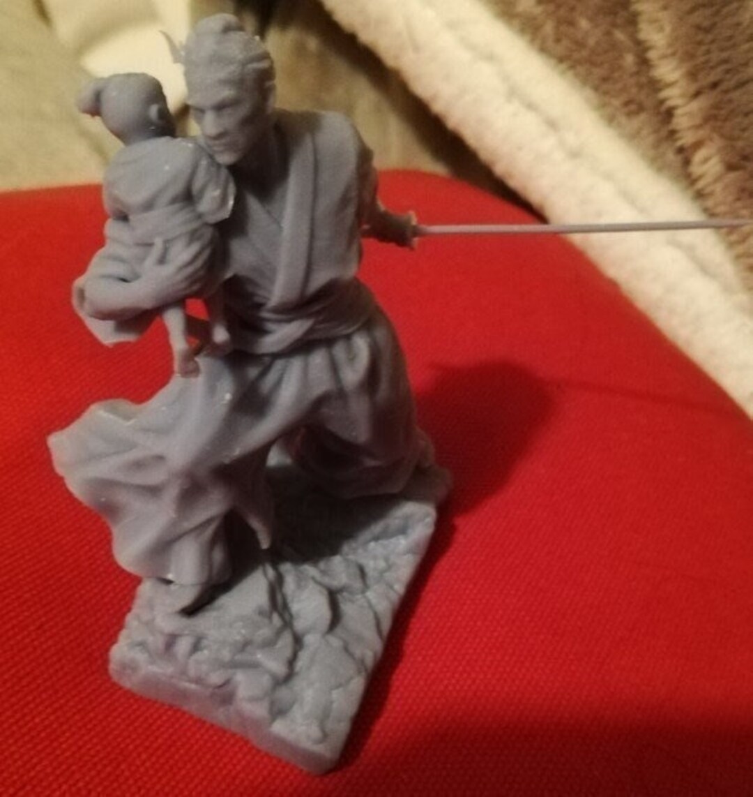 Samurai Japanese Resin Warrior Kid Unassembled Figures Model Kit Scale ...