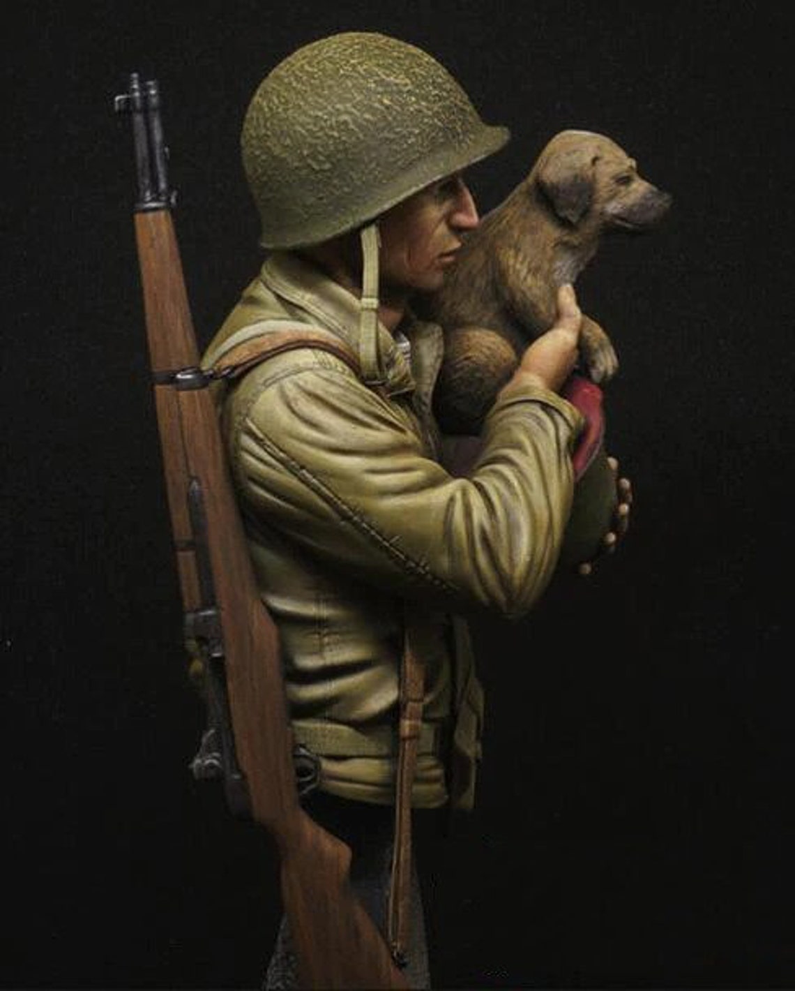 WWII USA Infantry Resin Saving Dog Military Bust Figure Model - Etsy