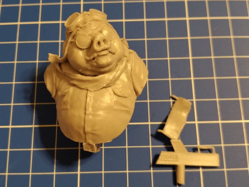 Fat Pilot Resin Bust Scene Model Unpainted Adult Miniature - Etsy