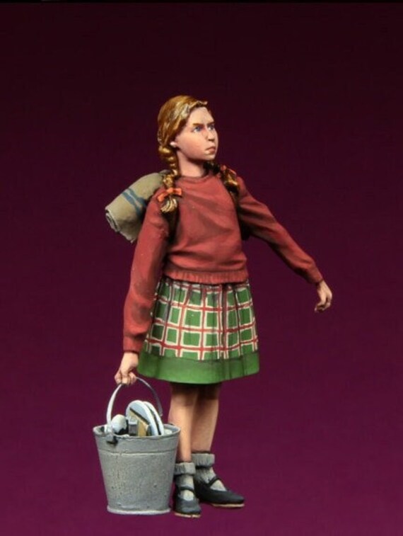 WW2 Civilian Resin Girl Model Unpainted Military Adult Figure | Etsy