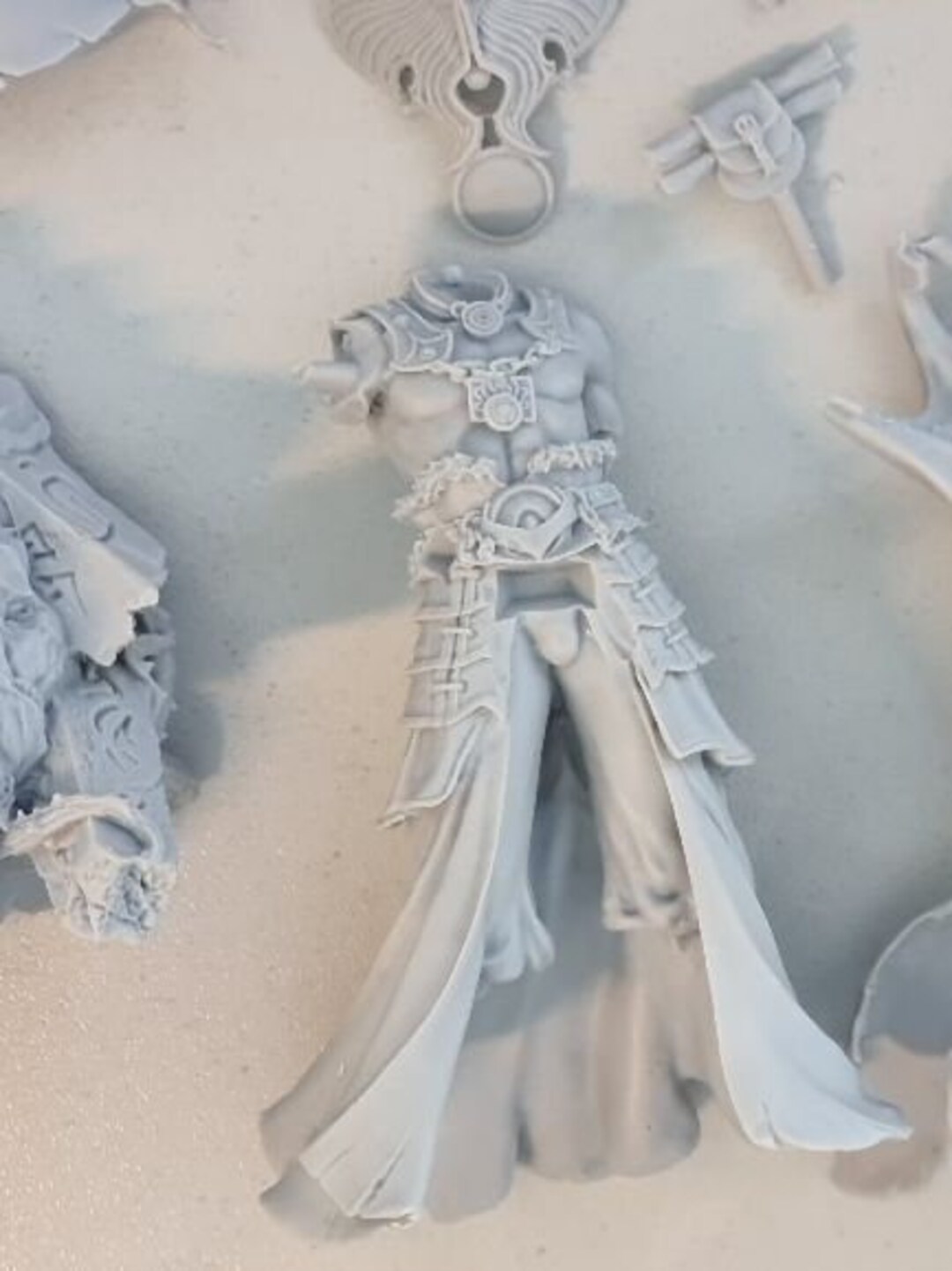 Modern Warrior Resin Model Unpainted Fantasy Kit Self-assembled Figure ...