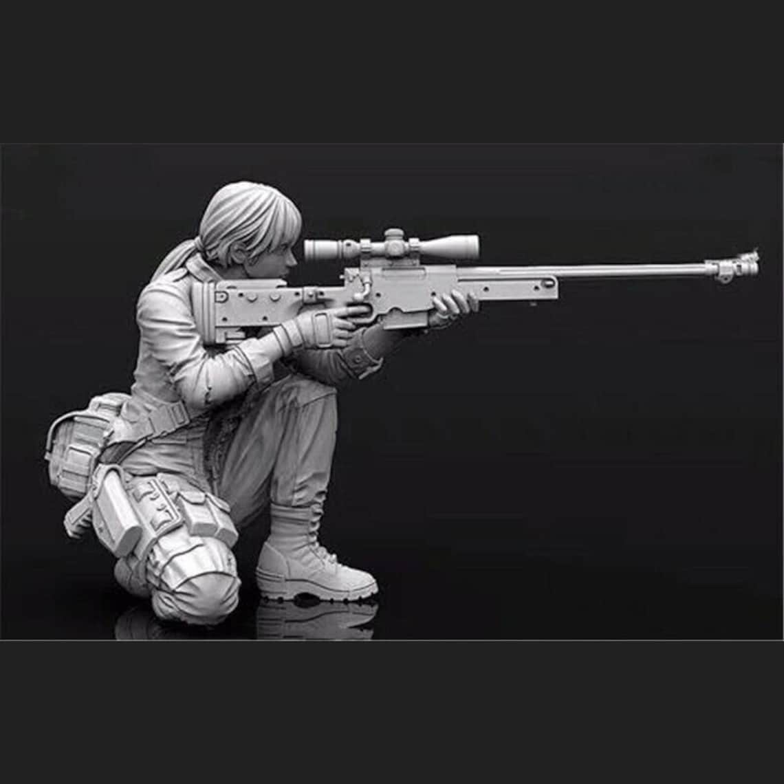 Women Military Sniper Resin Figure Unassembled Unpainted Model - Etsy