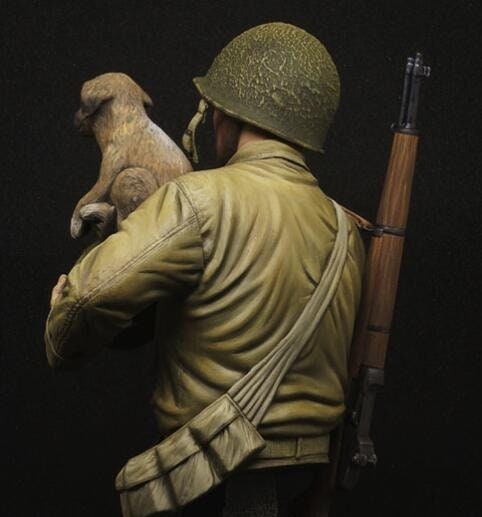 WWII USA Infantry Resin Saving Dog Military Bust Figure Model - Etsy