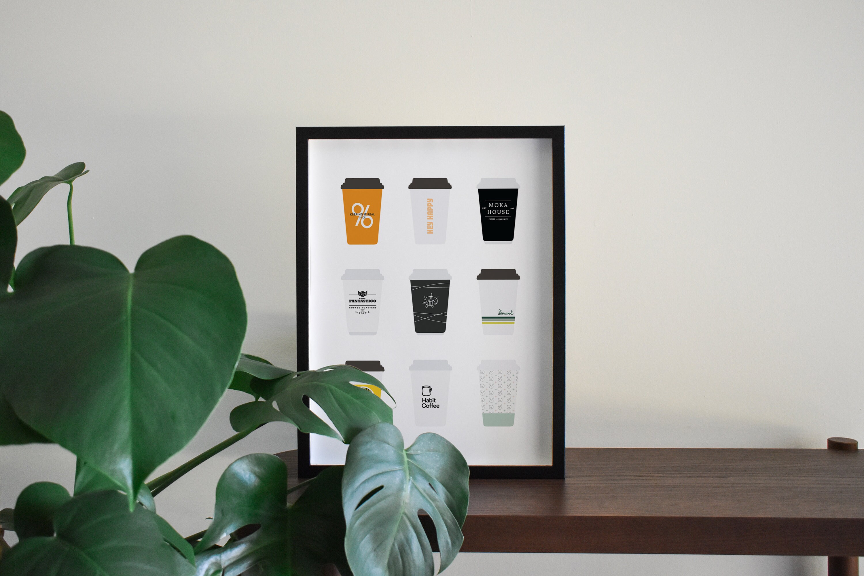 Victoria Coffee Print Digital Download Local Coffee Shops - Etsy