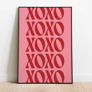 Valentines Day Wall Decor - Set of 2 - DIGITAL DOWNLOAD - Pink and Red ...