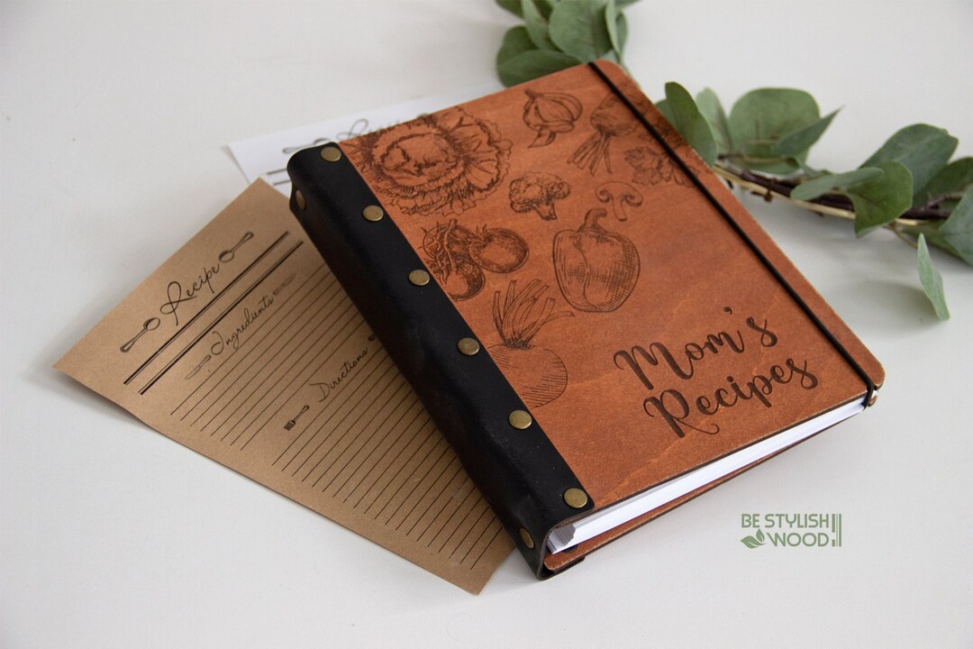 Personalized Recipe Binder, Custom Recipe Book, Wooden Family Heirloom ...