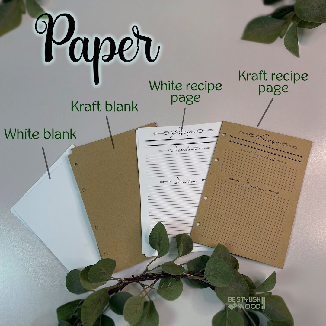 Extra Paper: A6 A5 A4, White or Kraft - Etsy