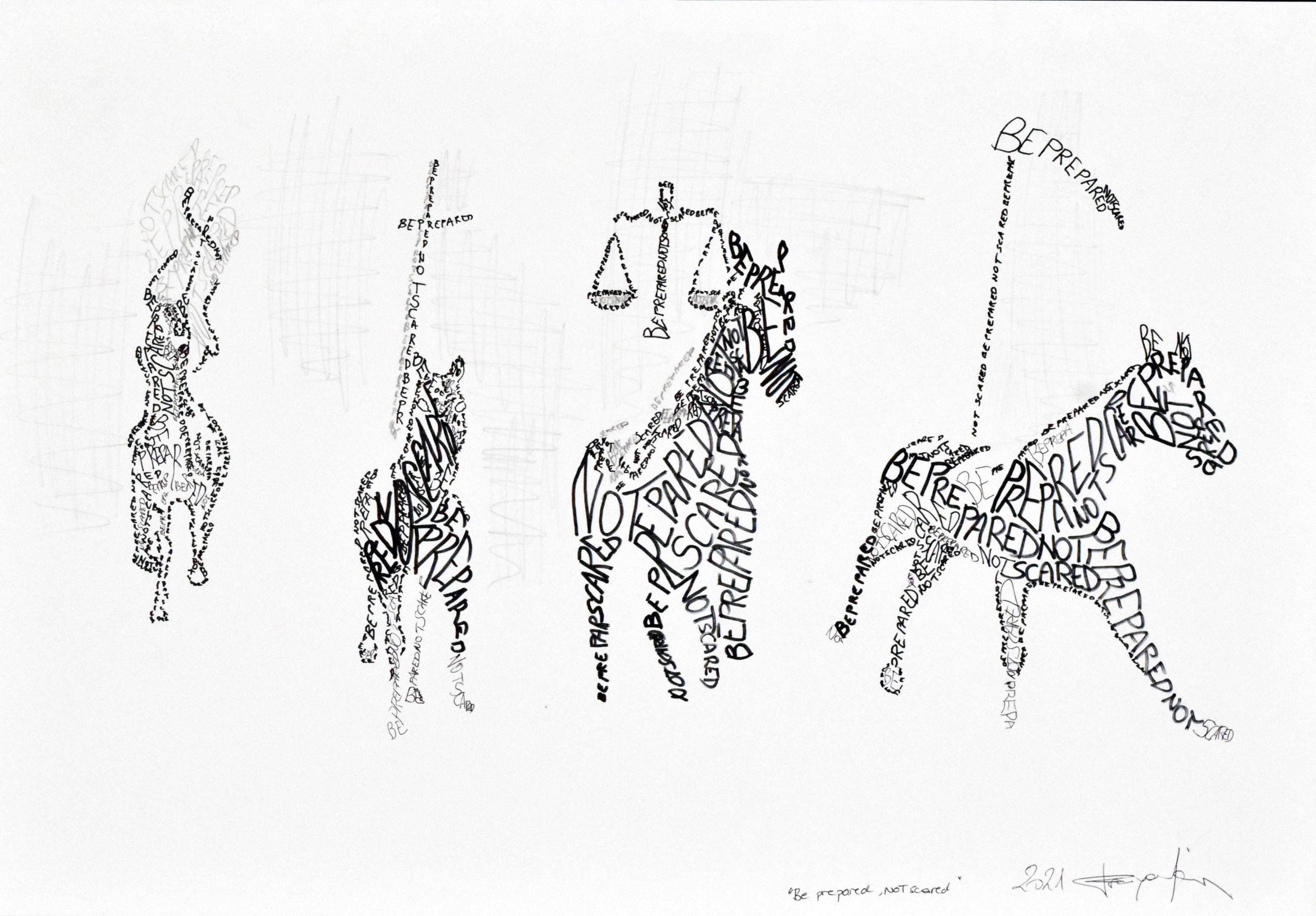 Four Horsemen Original Drawing Apocalypse Theme ONE OF A KIND Modern ...