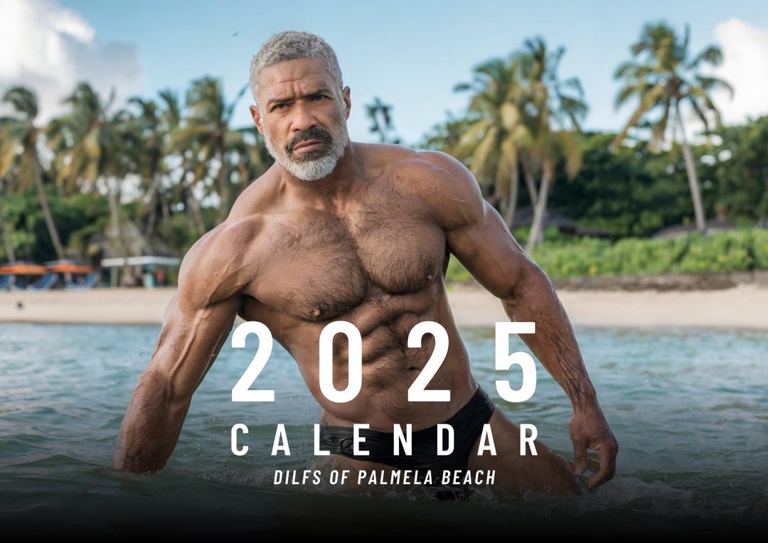 Calendario 2025 de DILFS de Pamela Beach: calendarios de pared de papás ...