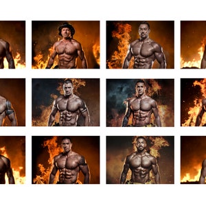 Smokin' Hot: Firemen in Flames 2026 Calendar - Firefighter Muscular ...