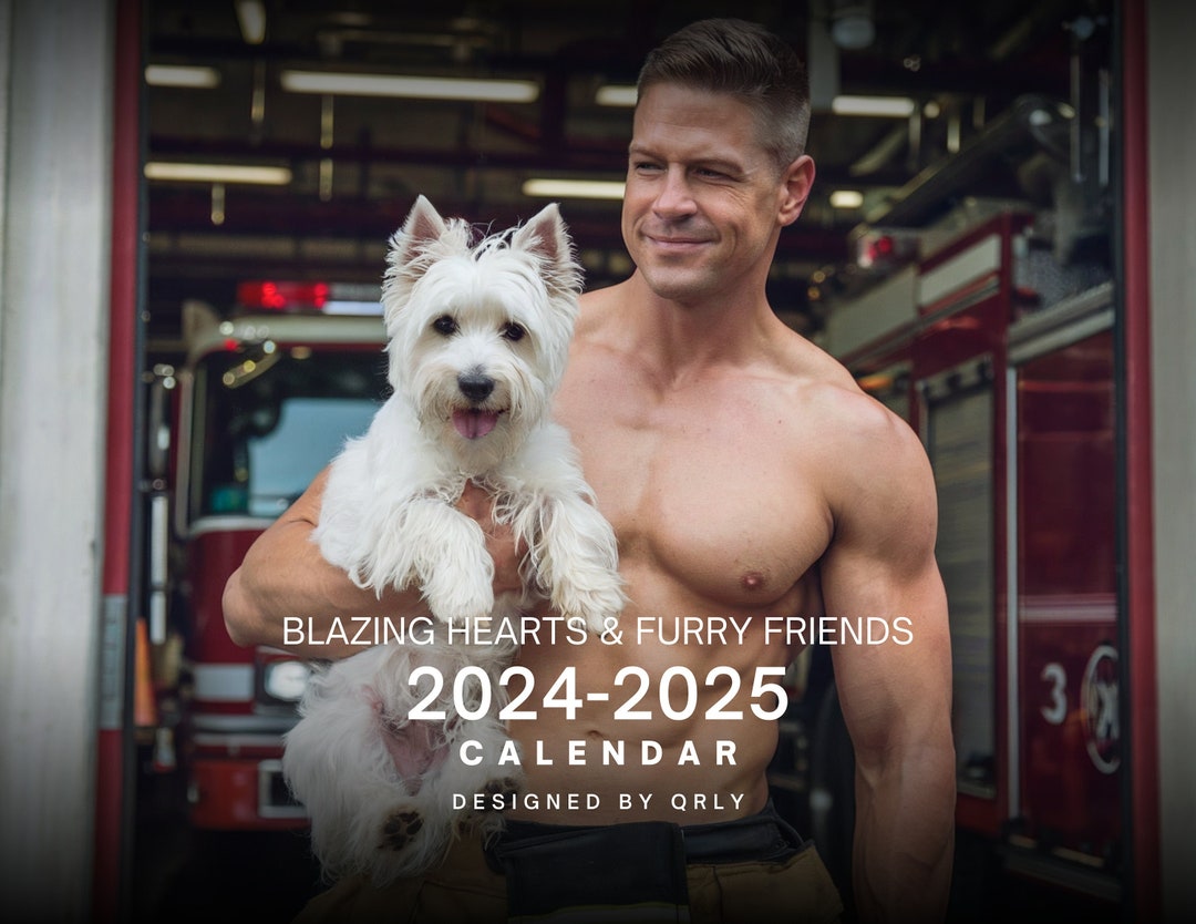 2024-2025 Blazing Hearts and Furry Friends Calendar Firefighter ...
