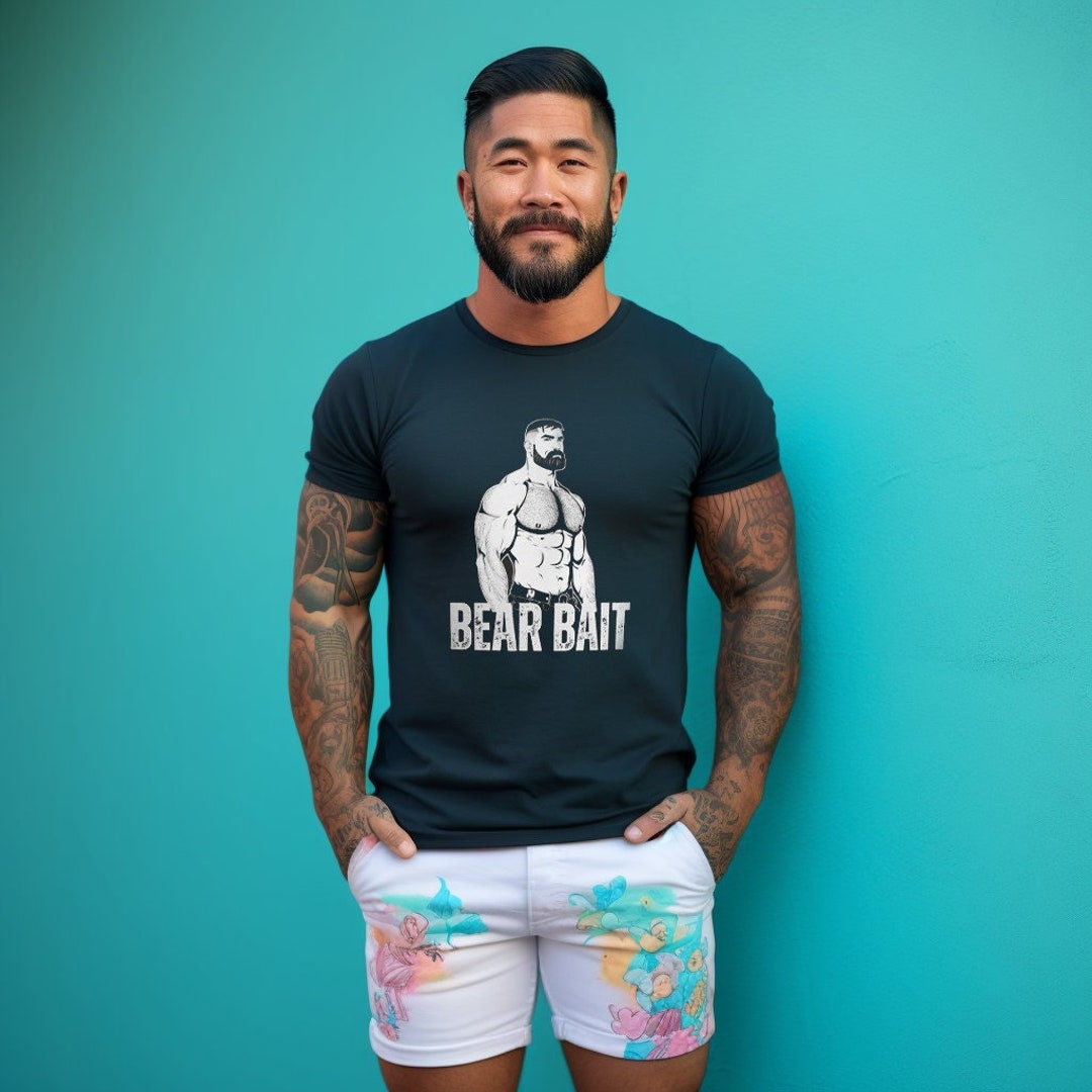 LGBT Gay Pride Bear Bait, Muscle Bear Shirt, Brotherhood of Bears Gay ...