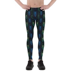 Cyber Bones Men’s Leggings – Skeleton Circuit Meggings, Cyberpunk Tech ...