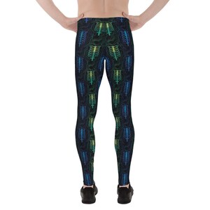 Cyber Bones Men’s Leggings – Skeleton Circuit Meggings, Cyberpunk Tech ...