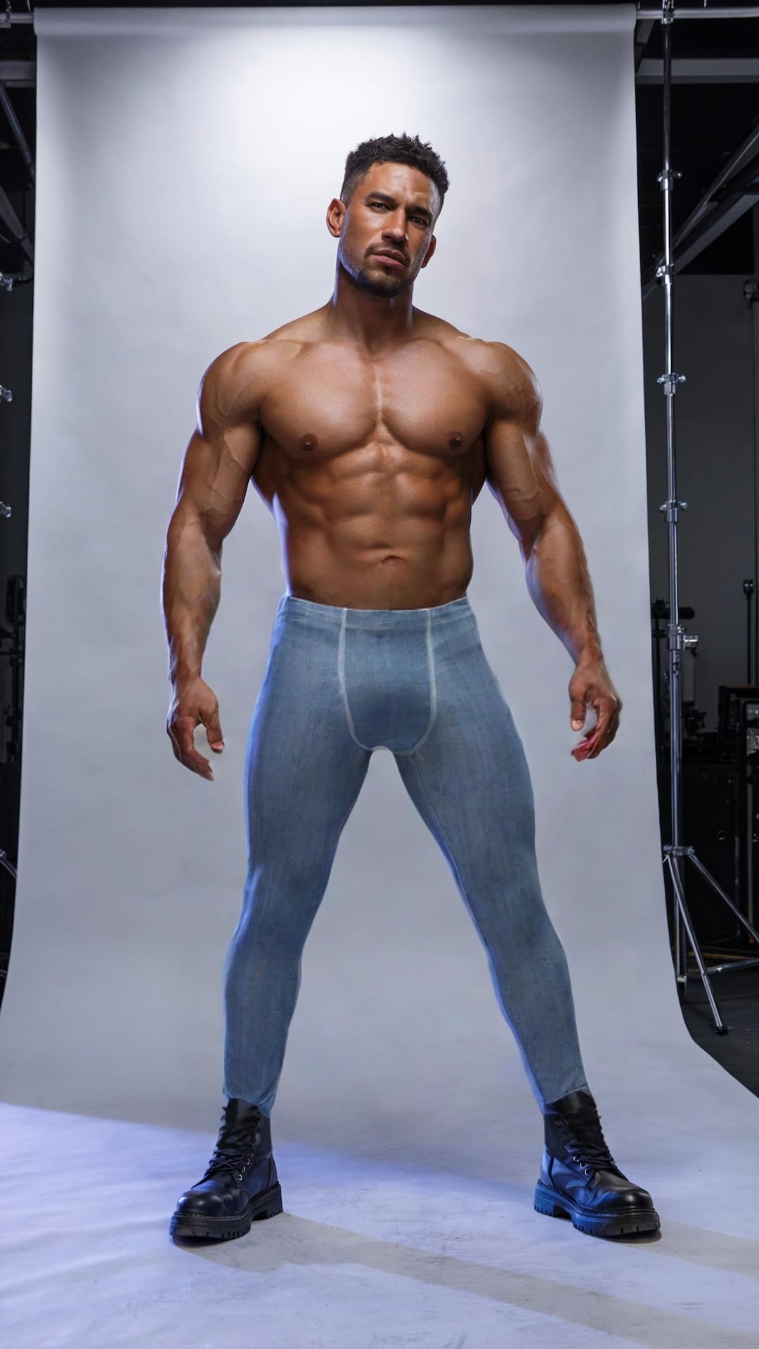 Light Demin Print Jogging Pants, Galaxy Yoga Leggings for Men Men's ...
