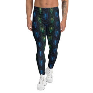 Cyber Bones Men’s Leggings – Skeleton Circuit Meggings, Cyberpunk Tech ...