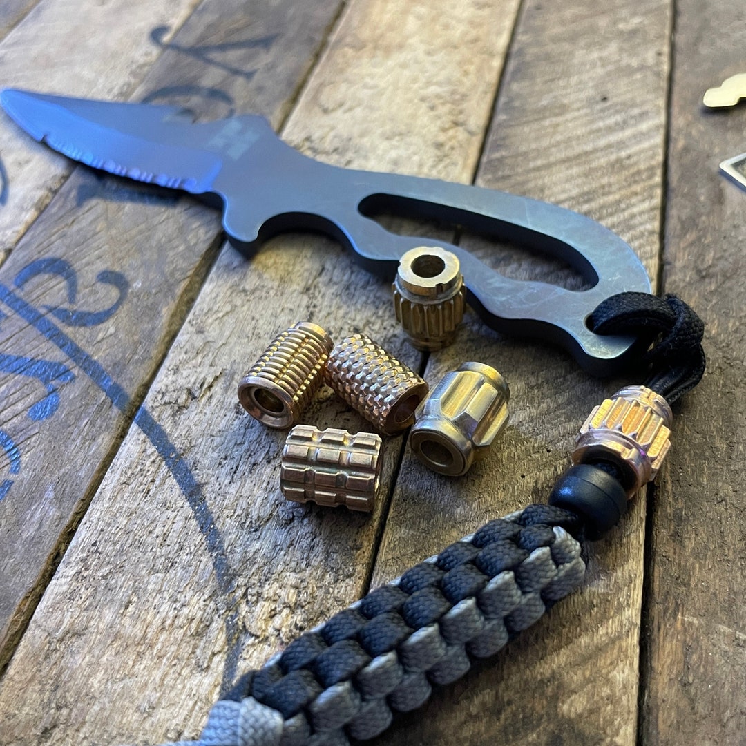 Handmade Bronze EDC Knife Lanyard Bead - Etsy