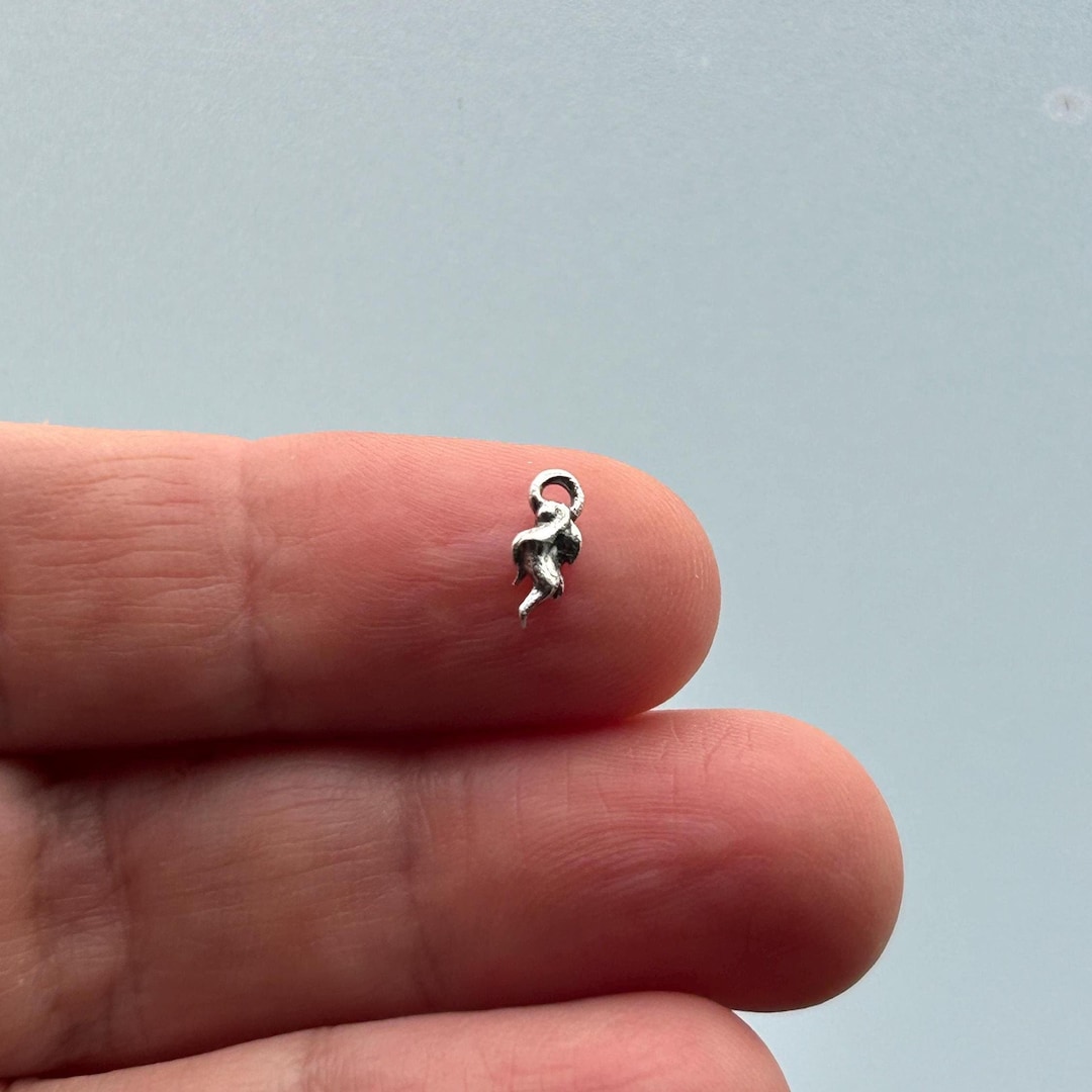 3D Flame Charm Sterling Silver for Permanent Jewelry, Jewelry Making ...