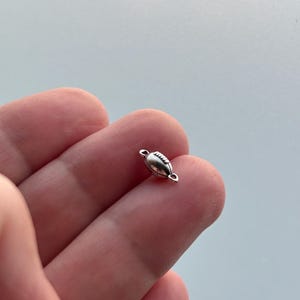 Sterling Silver 3D Football Connector for Permanent Jewelry, Permanent ...
