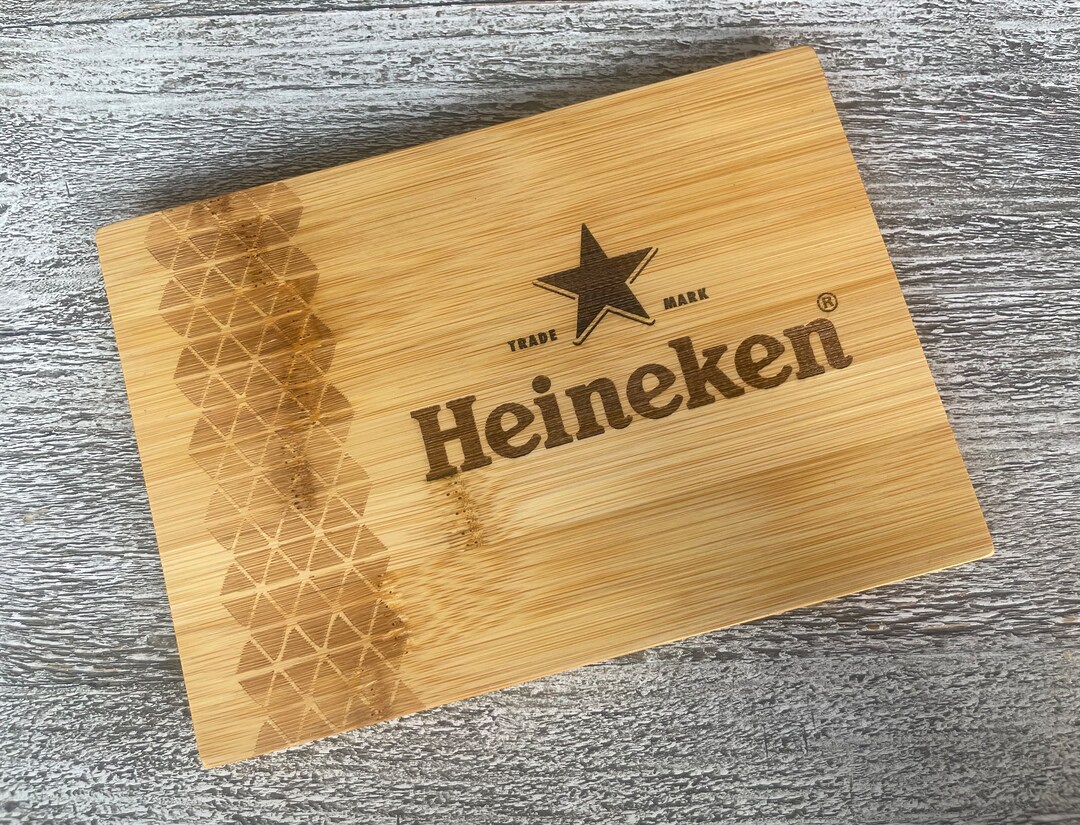 Heineken Chopping Board Home Bar BBQ Party FSC Bamboo Bar Accessories ...