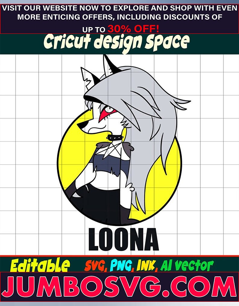 Editable Angel Dust Hazbin Hotel SVG, Alastor Sticker, Loona Sticker ...