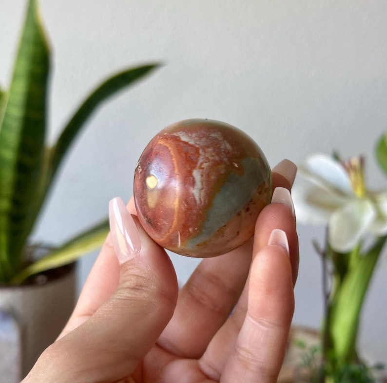 Polychrome Jasper Sphere | Desert Jasper Crystal Ball for Home Decor ...