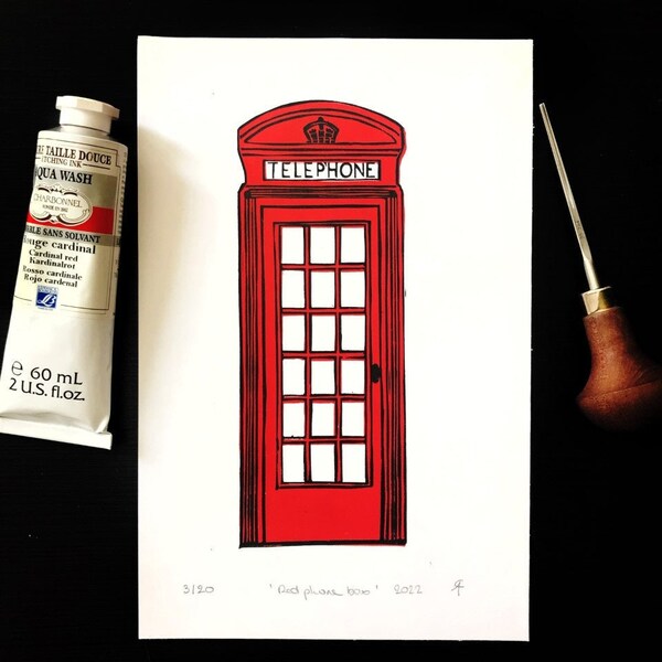 Red Phone Box - Etsy