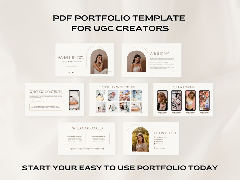 UGC Portfolio, UGC Template, UCG Creator, User Generated Content, Ugc ...
