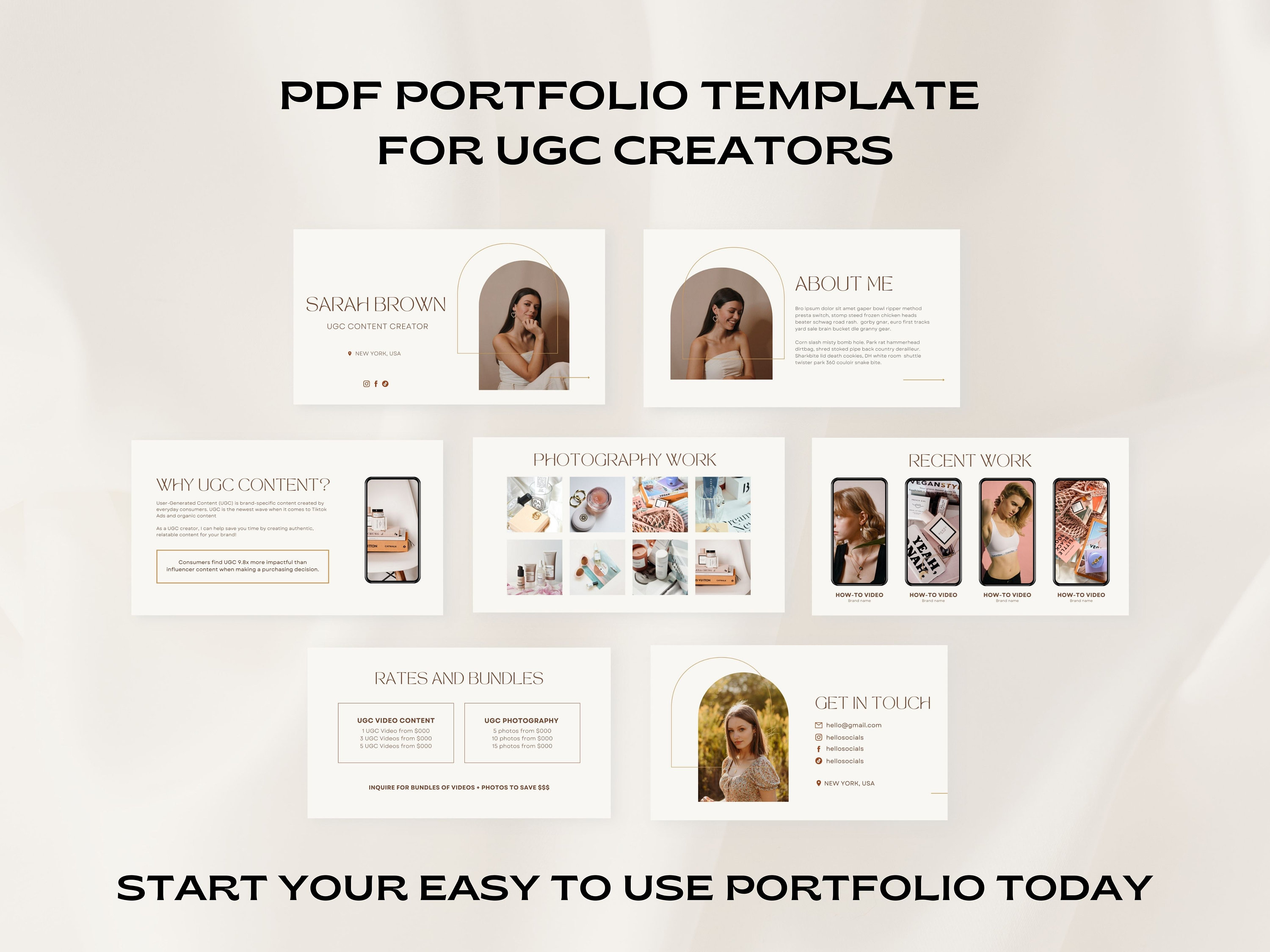 UGC Portfolio, UGC Template, UCG Creator, User Generated Content, Ugc ...